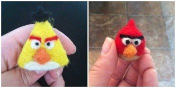 How to Make Angry Birds From Needle Felted Wool - Petals to Picots