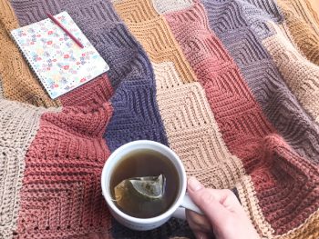 Continuous Mitered Square Crochet Afghan Pattern | Petals to Picots