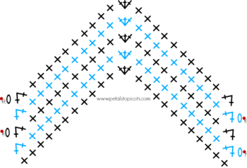 Chevron Crochet Scarf Pattern With Optional Fringe - Petals to Picots