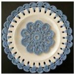 Crochet Edged Plates ... Crochet Plate Wall Hanging